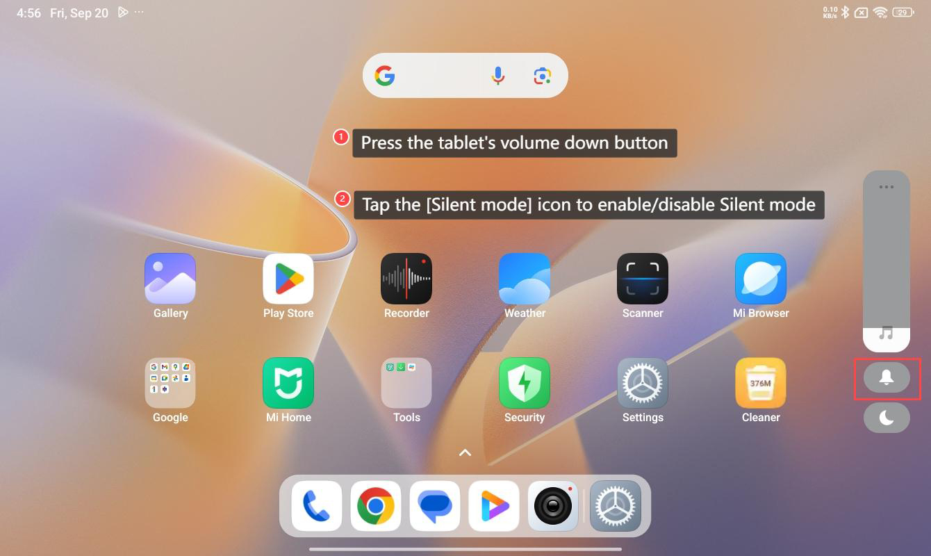 Bagaimana cara mengaktifkan/menonaktifkan mode Senyap di Redmi Pad SE 8 ...