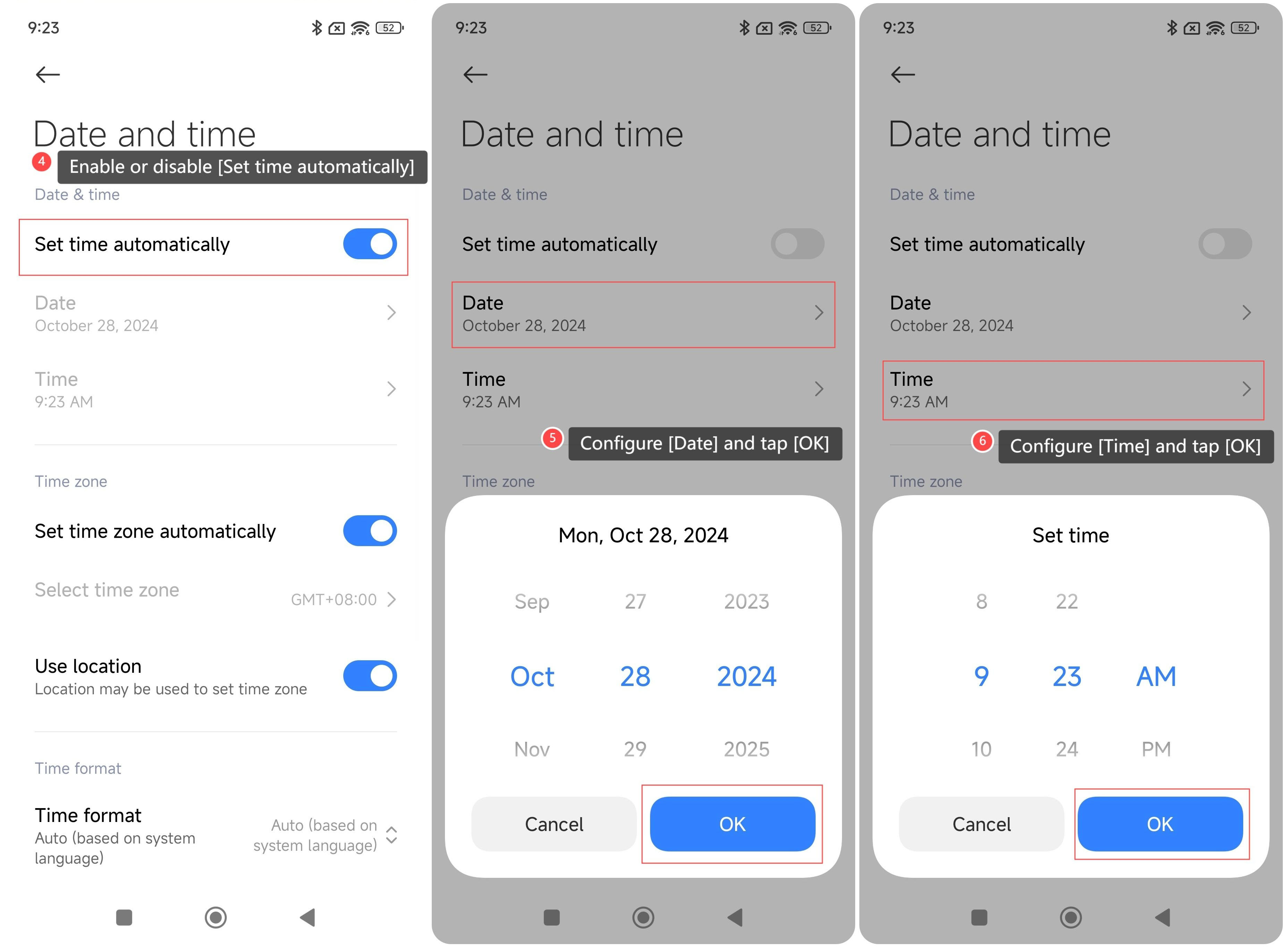 How to set the time on the Xiaomi 14T?