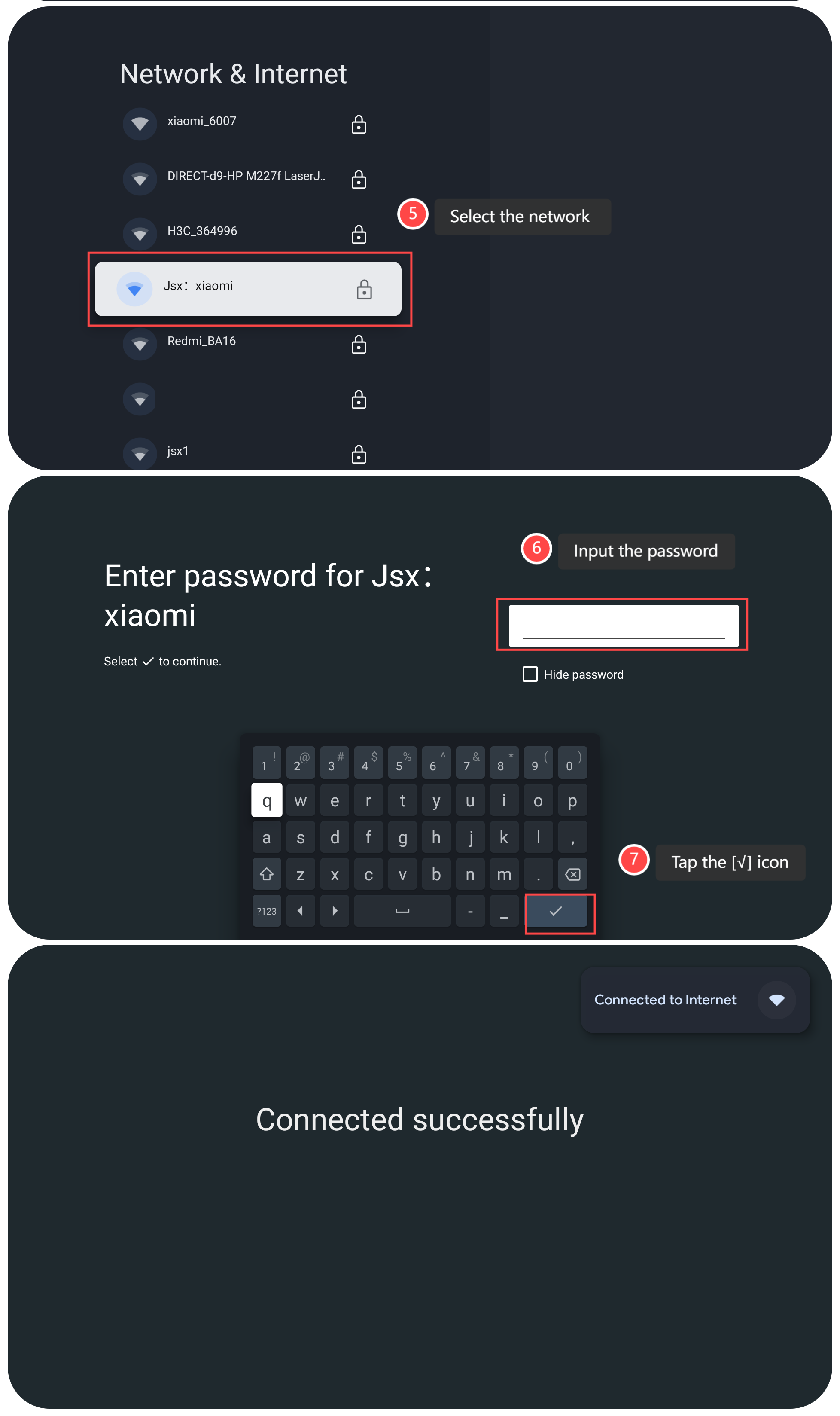 Xiaomi TV A Pro 43 2025를 무선 네트워크에 연결하는 방법은 무엇입니까?