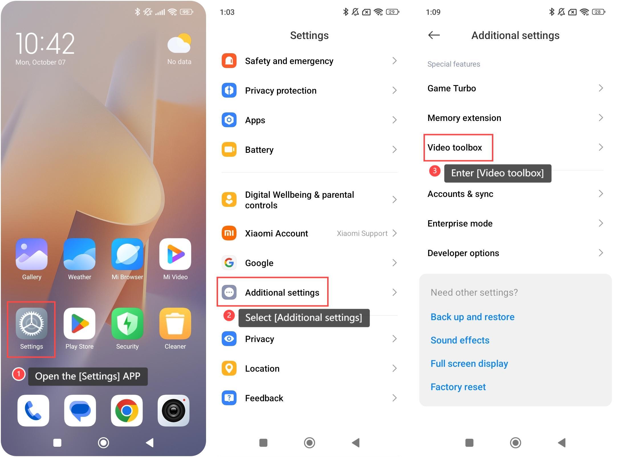 How to use the video toolbox on the Redmi 13C 5G?